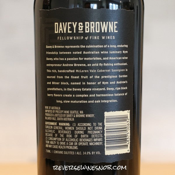 Davey & Browne 2018 - 2019 Cabernet Sauvignon Vertical 4 Bottles ...